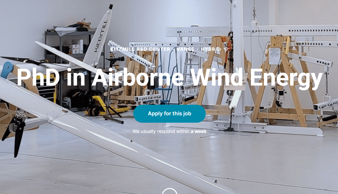 PhD Opportunity in Airborne Wind Energy Systems at Kitemill and DTU - Nano help